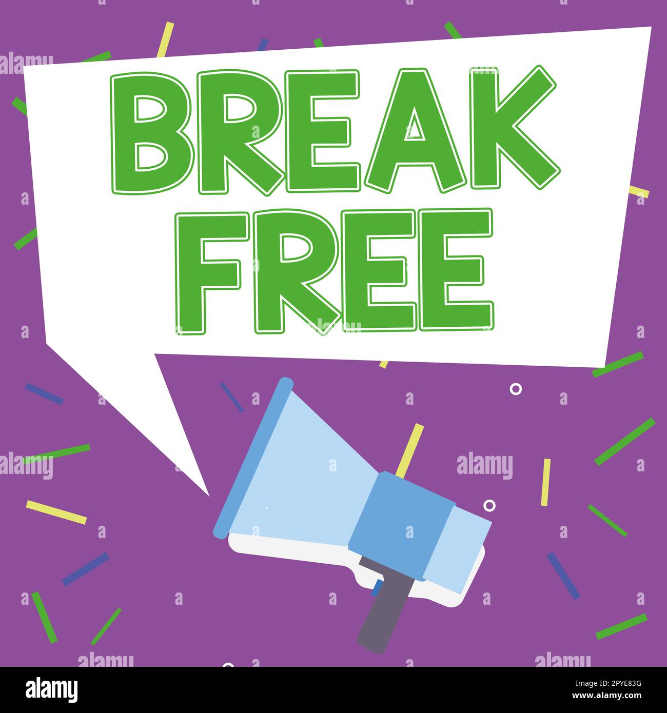 Handwriting text Break Free. Business idea another way of saying ...