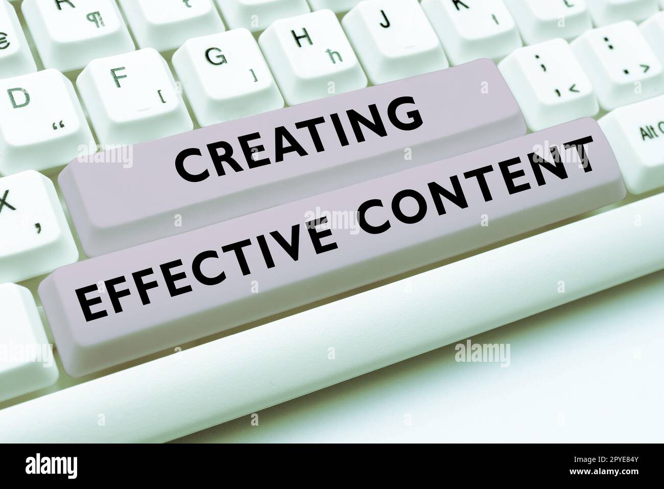 Text sign showing Creating Effective Content. Concept meaning Valuable ...