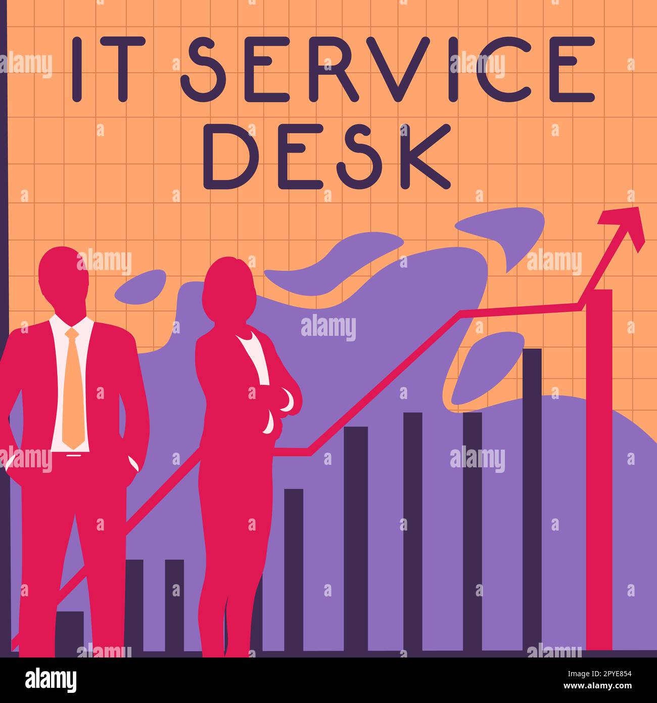 Hand writing sign It Service Desk. Concept meaning Technological ...