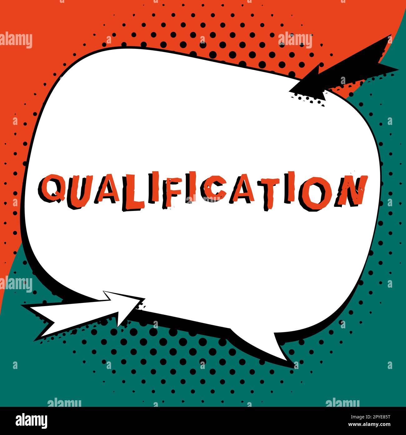 Conceptual display Qualification. Business showcase Officially ...