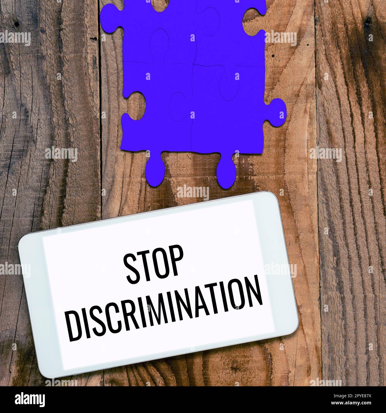 Text caption presenting Stop Discrimination. Business showcase Prevent ... Text caption presenting Stop Discrimination. Business showcase Prevent ...