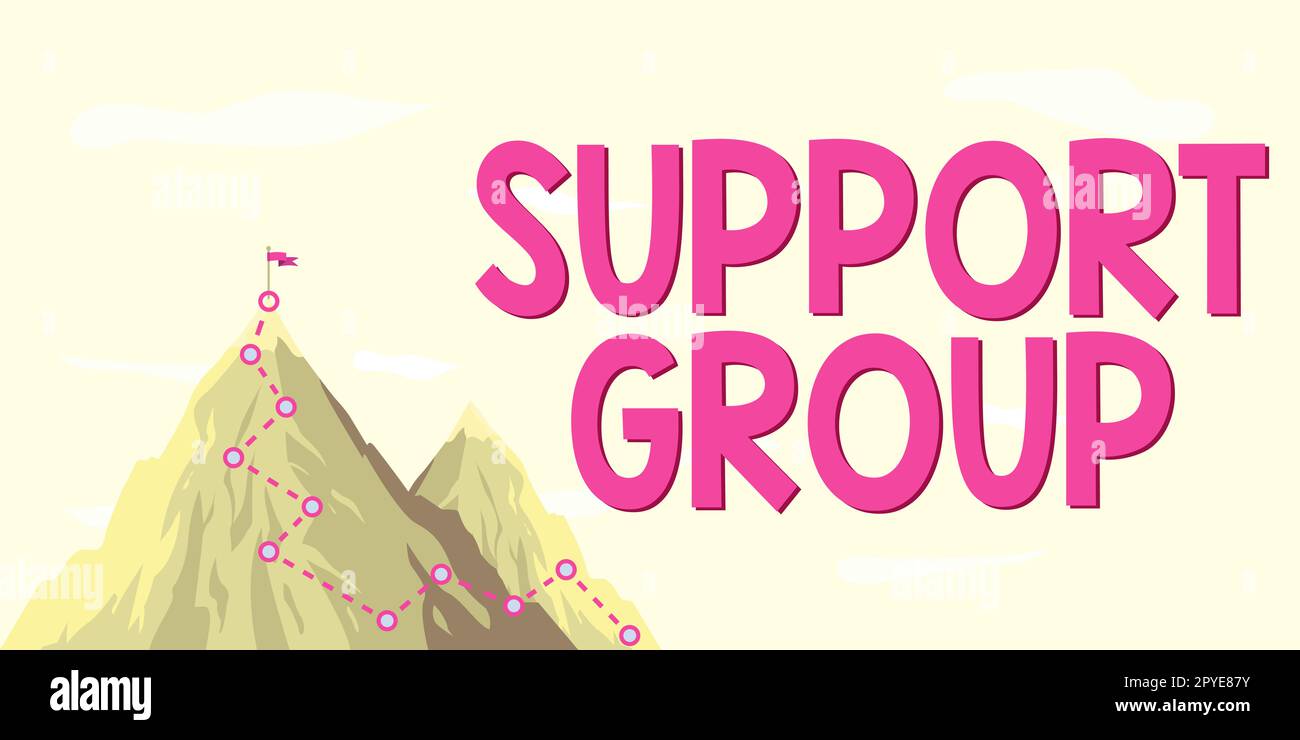 Conceptual display Support Group. Concept meaning number of people ...