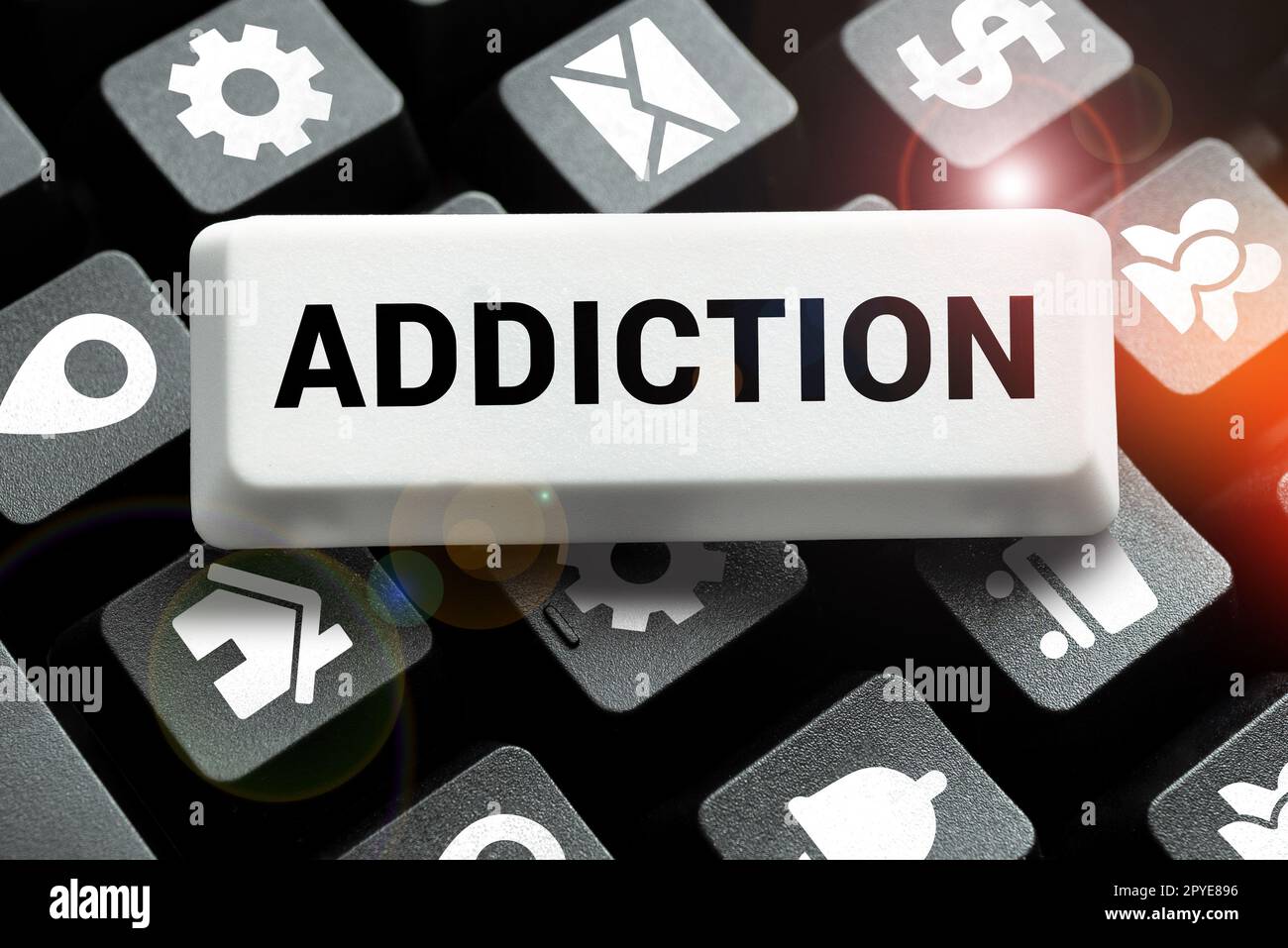 Inspiration showing sign Addiction. Business idea condition of being ...