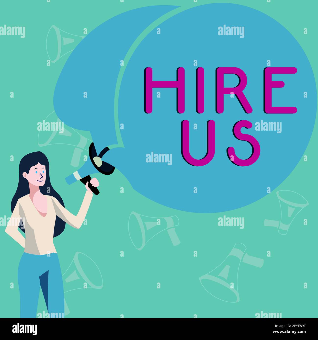Conceptual caption Hire Us. Word Written on Used by human resources ...