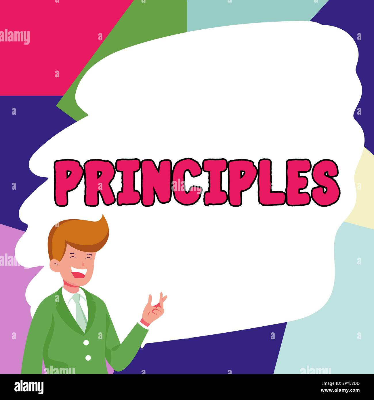 Handwriting text Principles. Business concept fundamental truth that ...