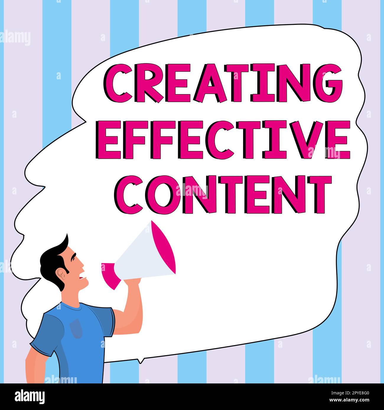 Handwriting text Creating Effective Content. Word for Valuable Information Informative User ...