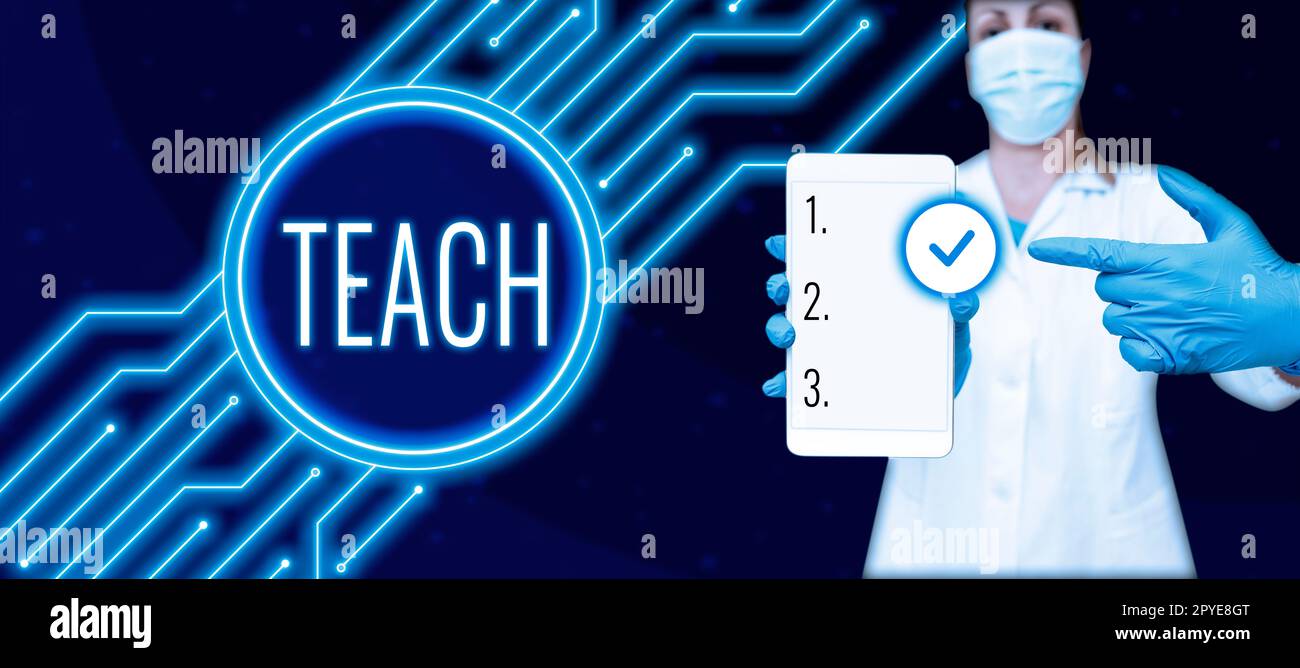 Handwriting text Teach. Business overview impart knowledge or instruct ...