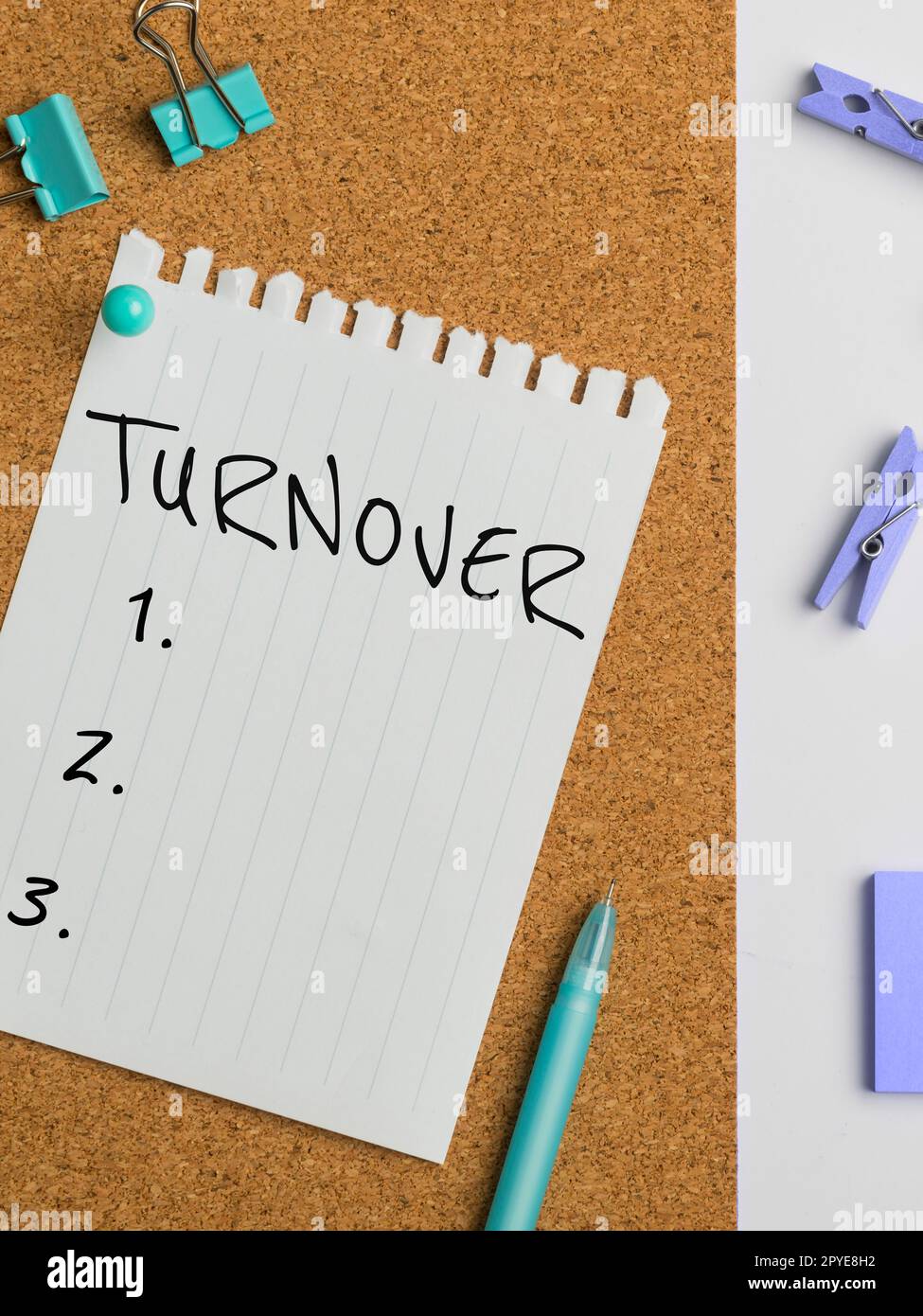 Hand writing sign Turnover. Business showcase the percentage of workers ...