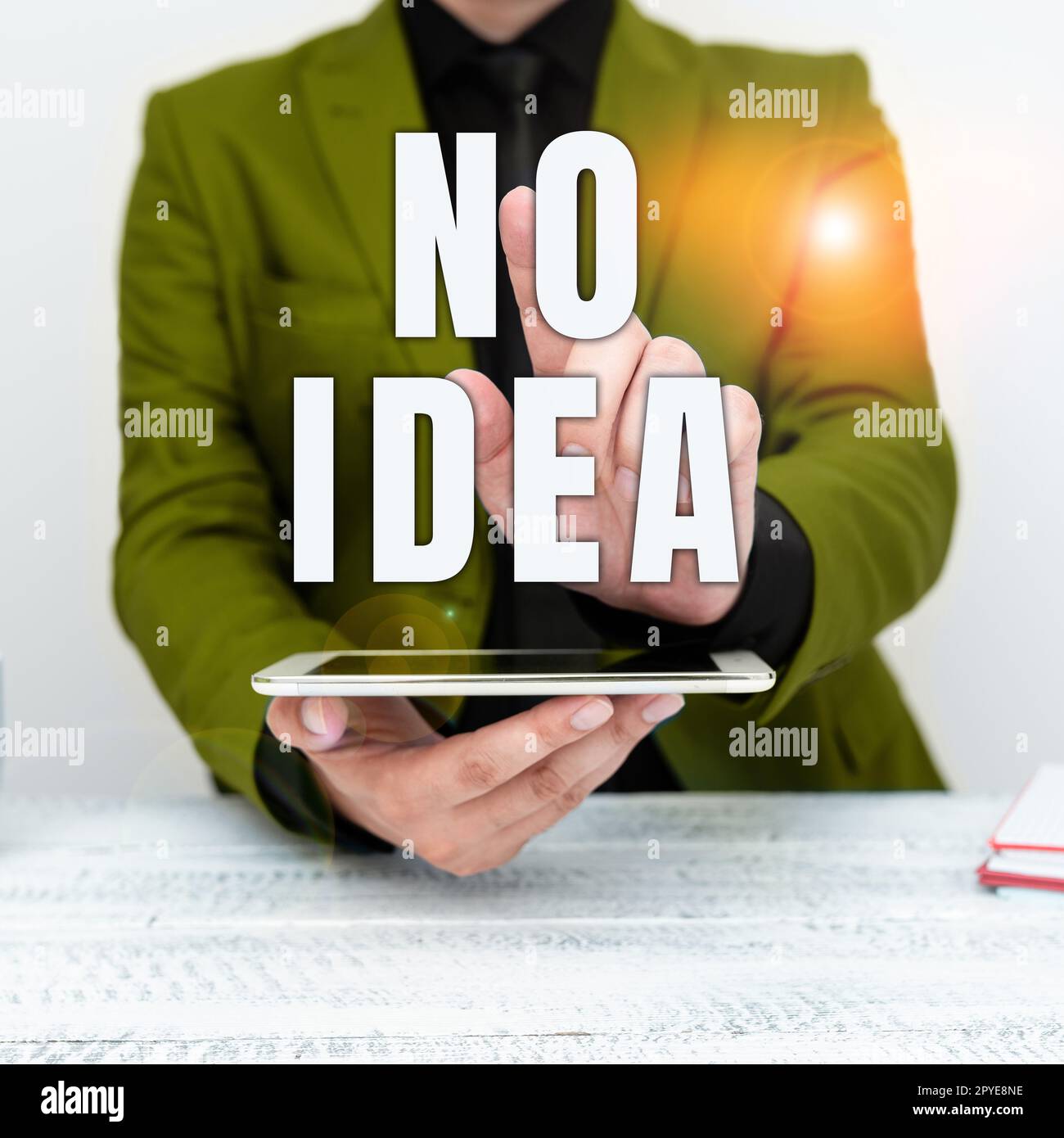 Hand writing sign No Idea. Concept meaning Indicates that the speaker ...