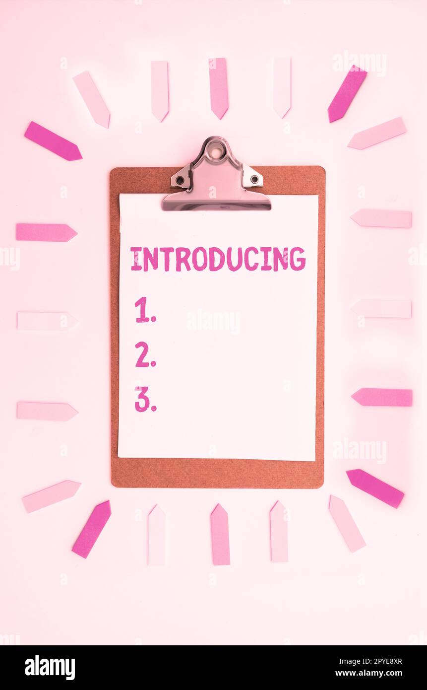 Conceptual caption Introducing. Word for Presenting a topic or someone ...