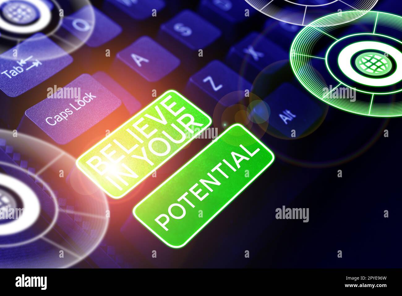 Handwriting text Believe In Your Potential. Concept meaning Have self ...