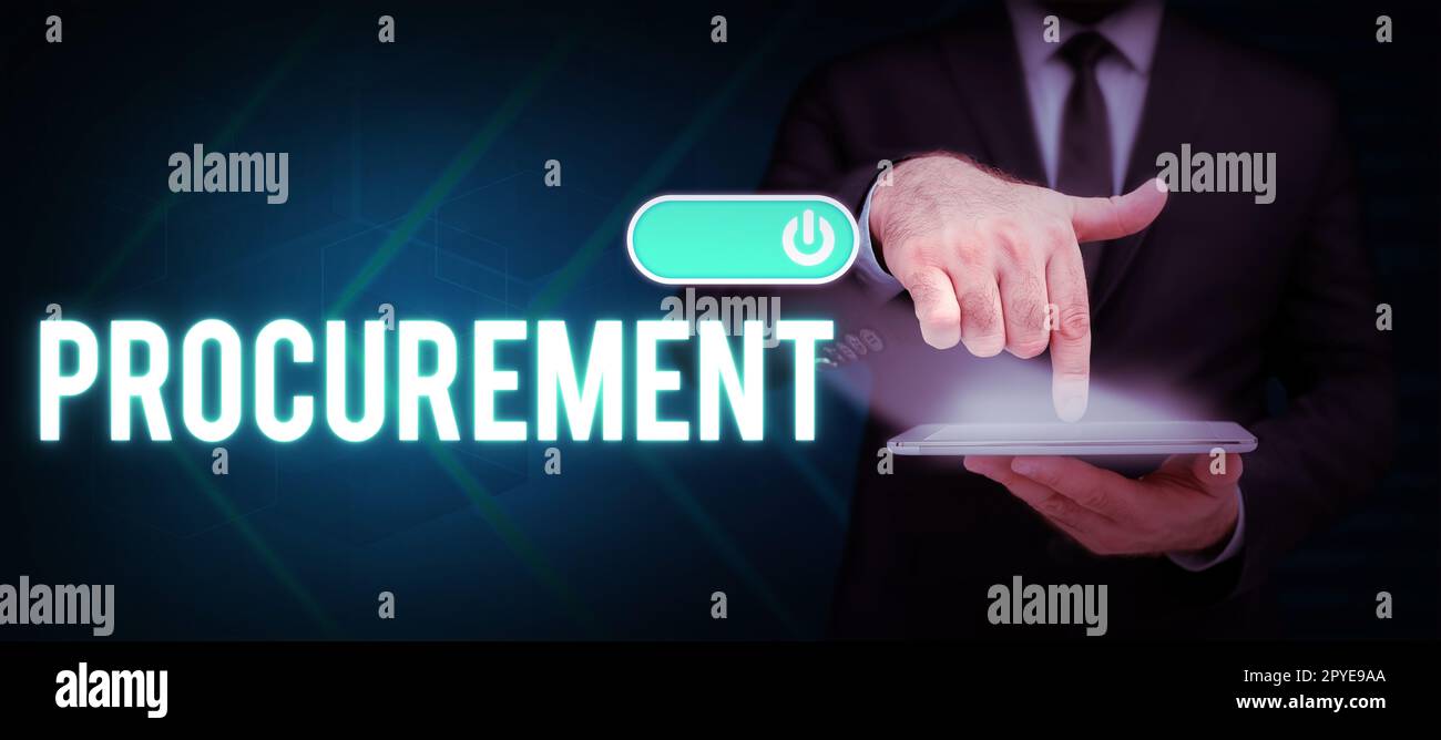 Inspiration showing sign Procurement. Conceptual photo Procuring ...