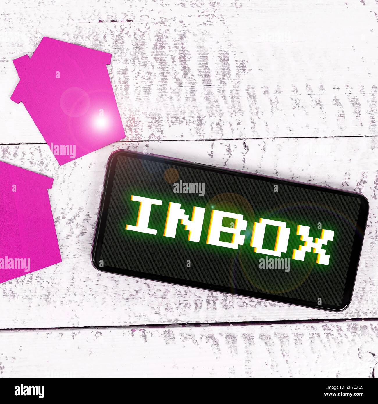 Hand writing sign Inbox. Business showcase electronic folder in which emails received by ...