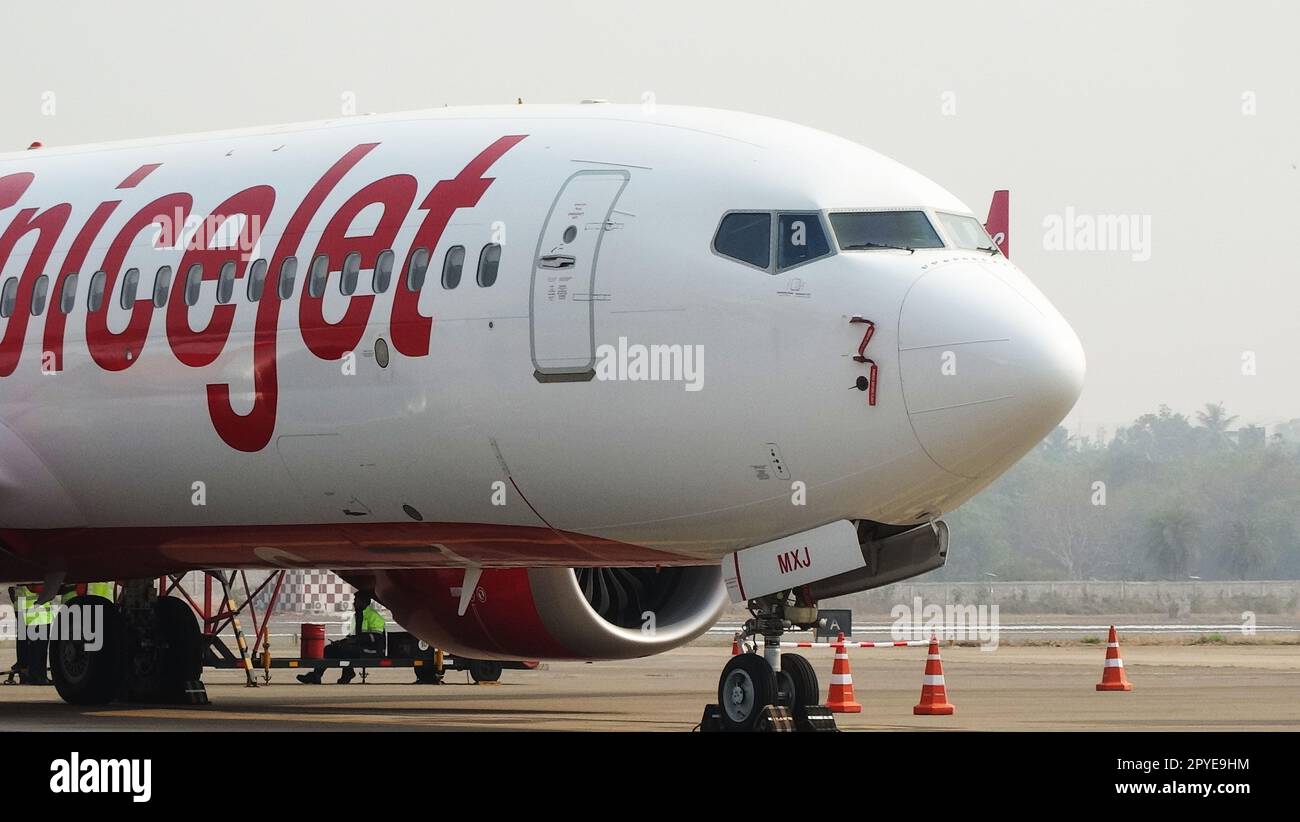 Spicejet was displayed at Wings India airshow. On 24th March,2022 at ...