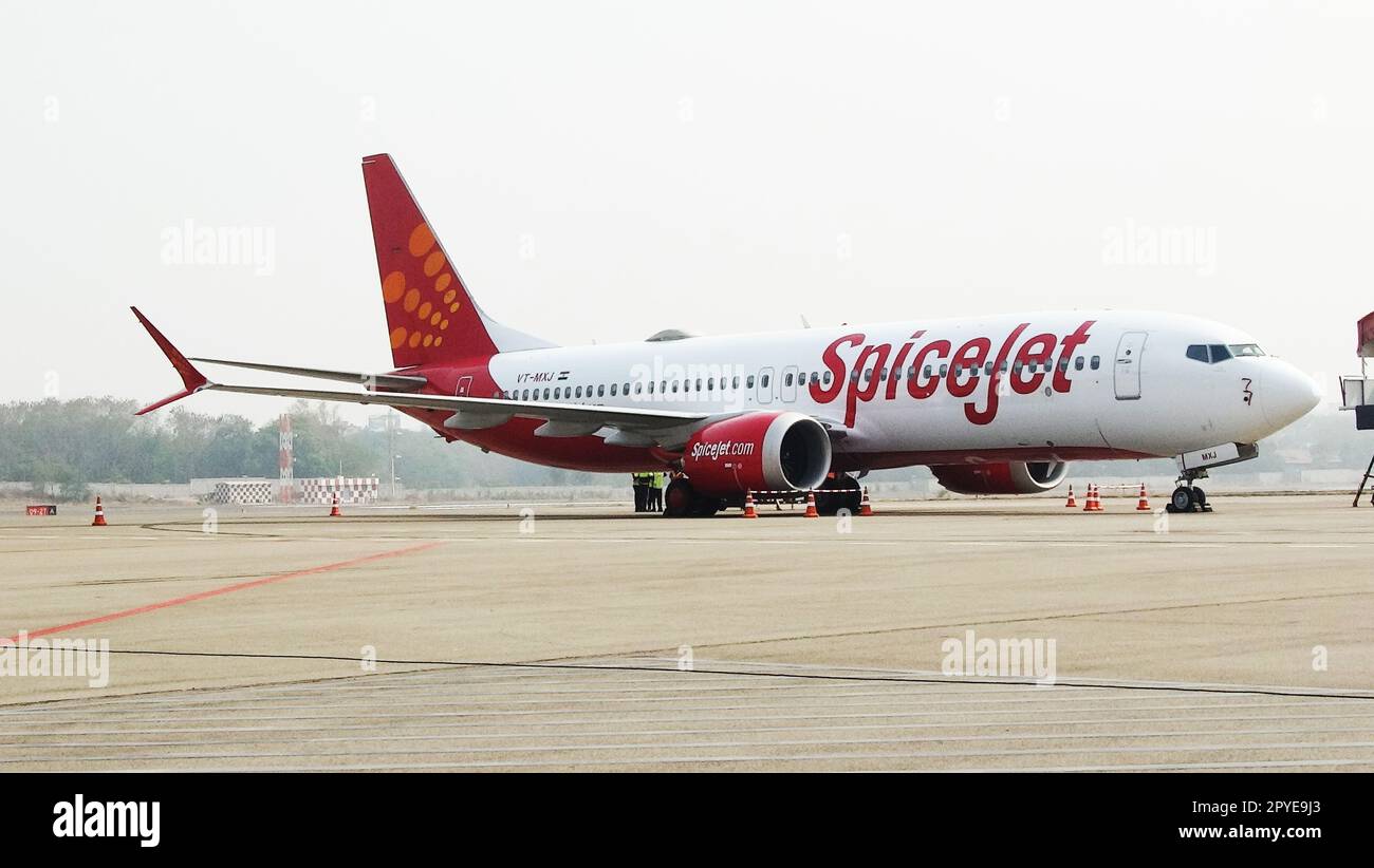Spicejet was displayed at Wings India airshow. On 24th March,2022 at ...