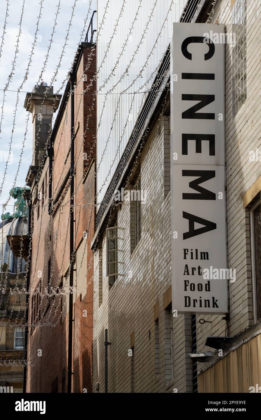 A view of the sign at Tyneside Cinema - an independent movie theater in ...