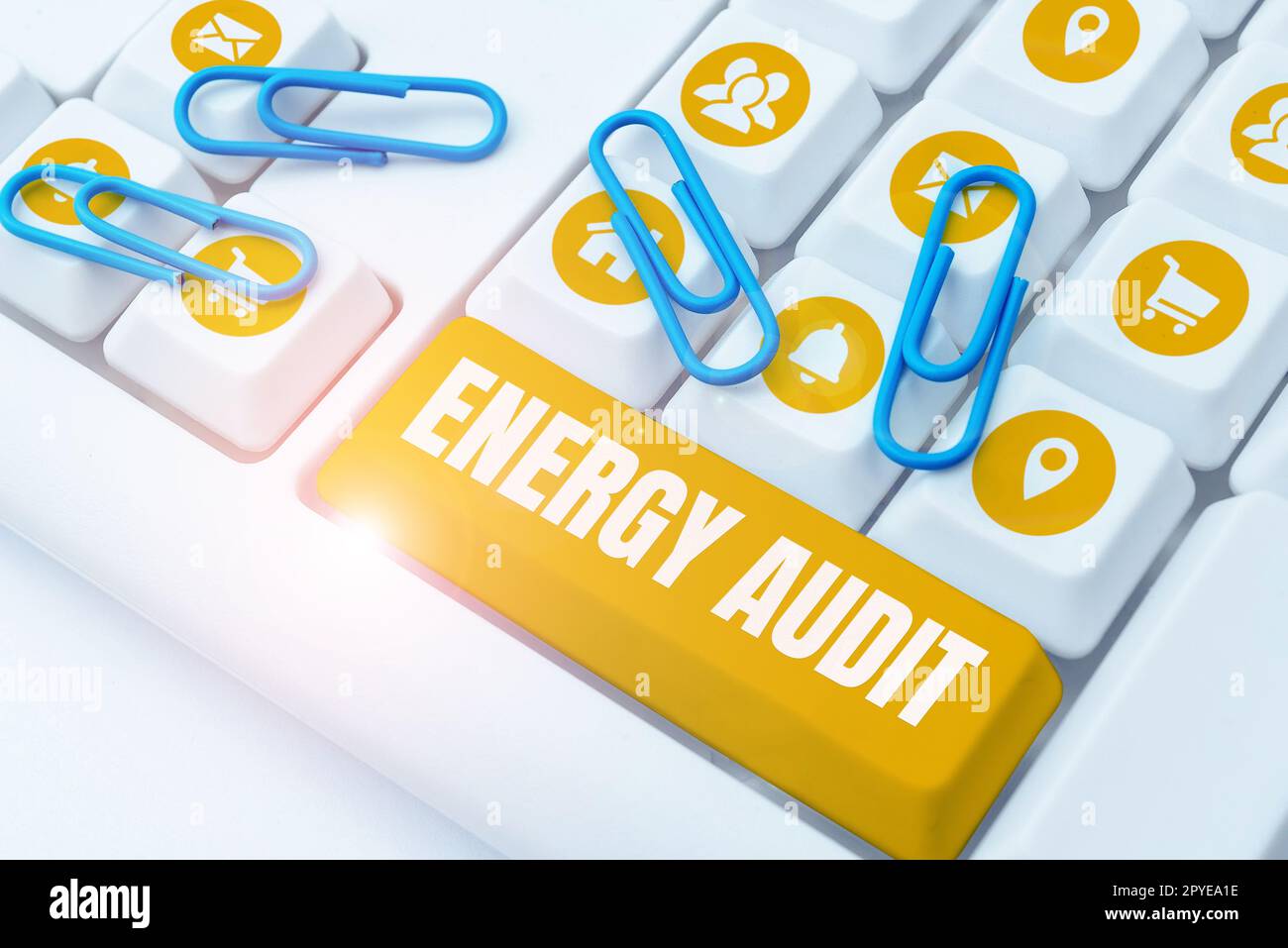 Sign displaying Energy Audit. Business showcase assessment of the ...