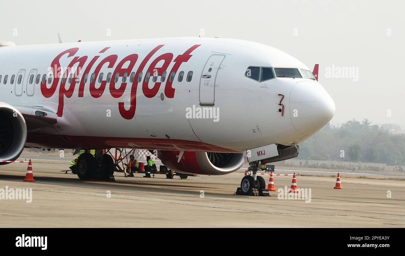 Spicejet was displayed at Wings India airshow. On 24th March,2022 at ...