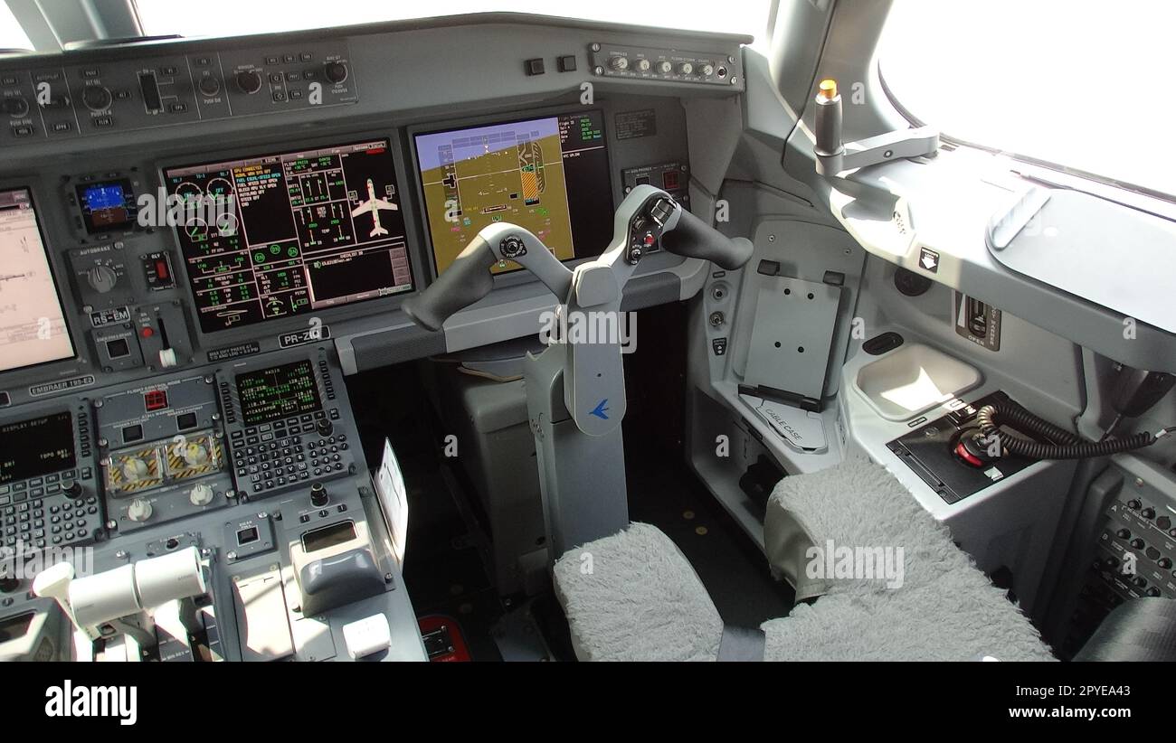 Embraer E-195E2 Cockpit was displayed at Wings India. On 24th March ...