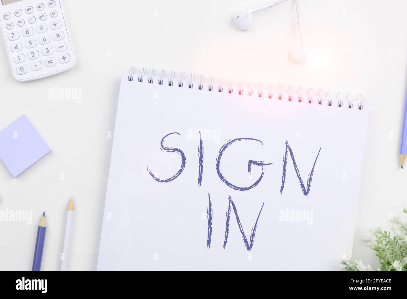 Sign displaying Sign In. Word for to write your name on a form when ...