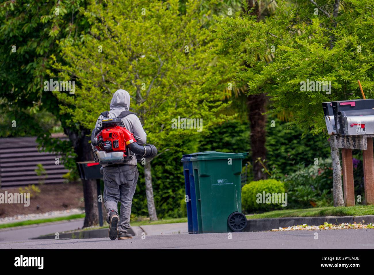 Gas powered leaf blower hi-res stock photography and images - Alamy