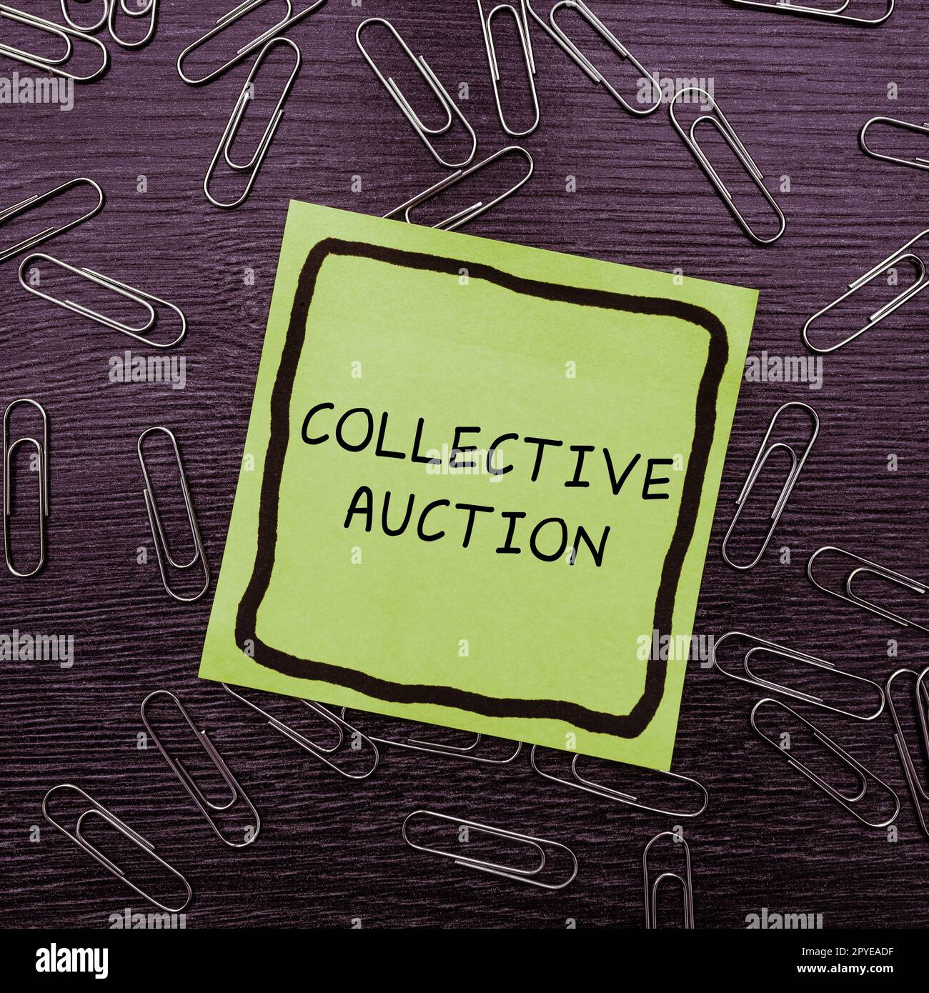 Sign displaying Collective Auction. Business approach Gathering and ...