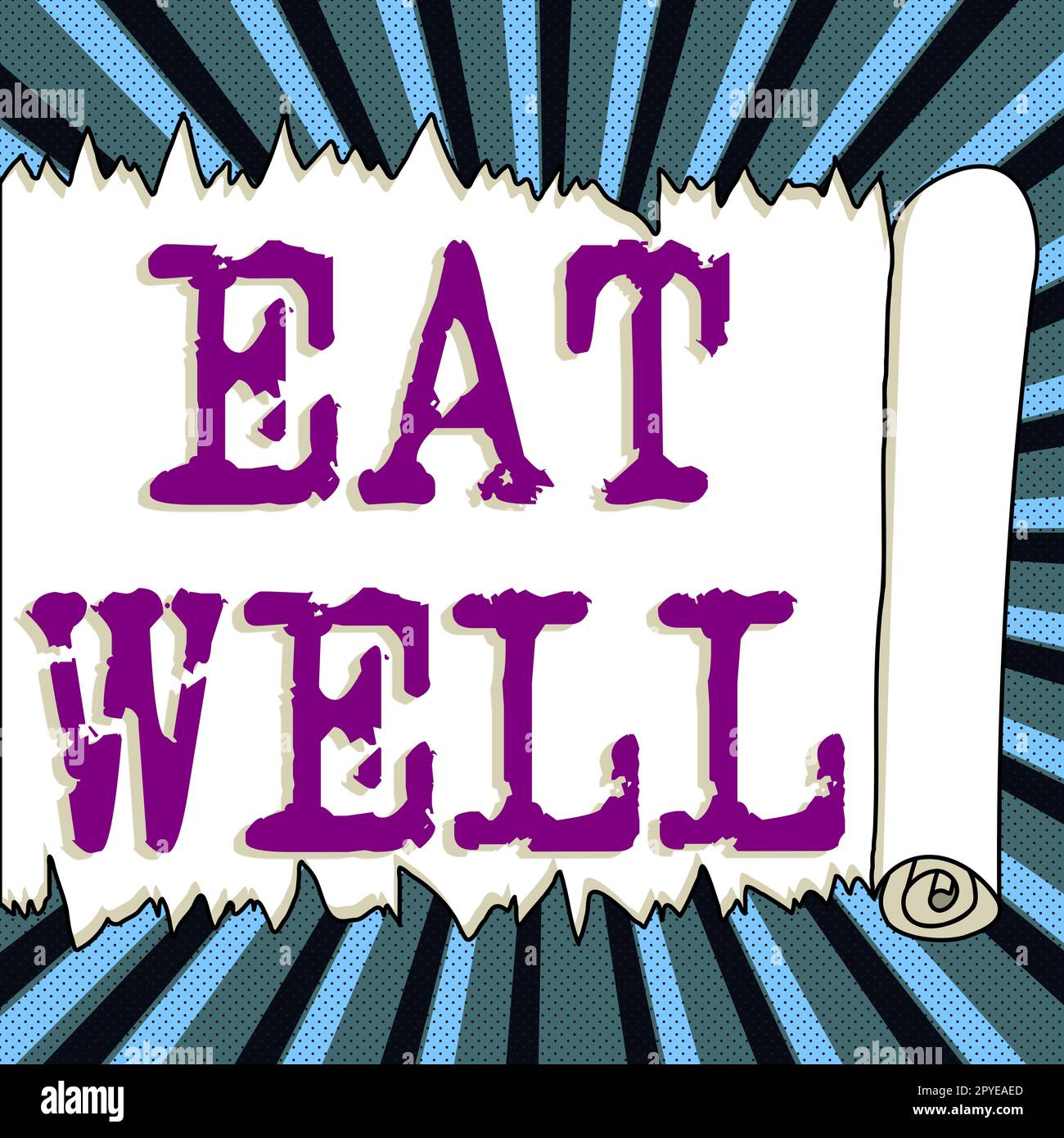 Hand writing sign Eat Well. Business overview Practice of eating only ...