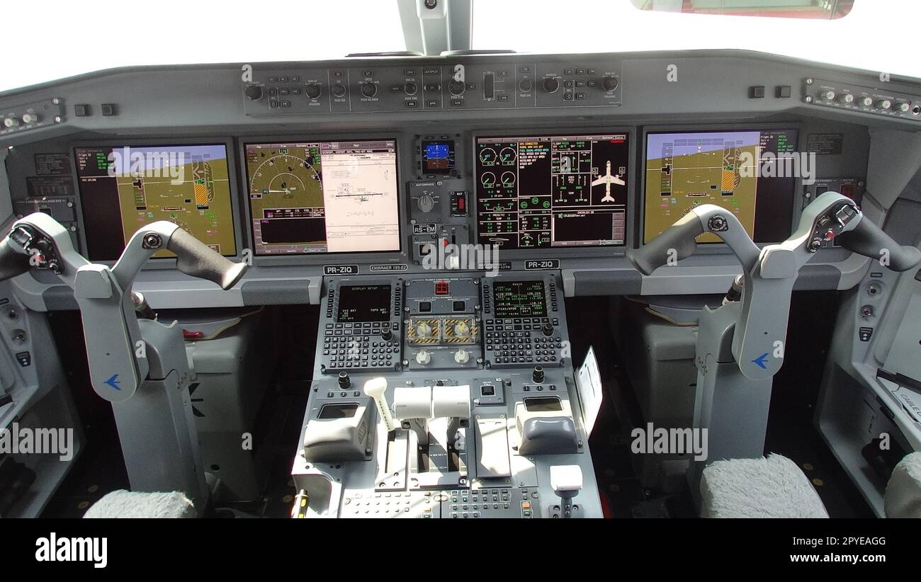 Embraer E-195E2 Cockpit was displayed at Wings India. On 24th March ...