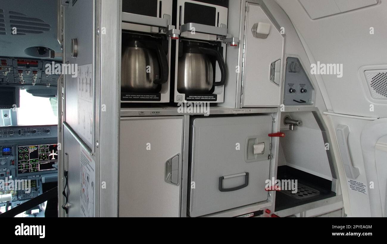Embraer E-195 aircraft Galley was displayed at Wings India airshow. On ...