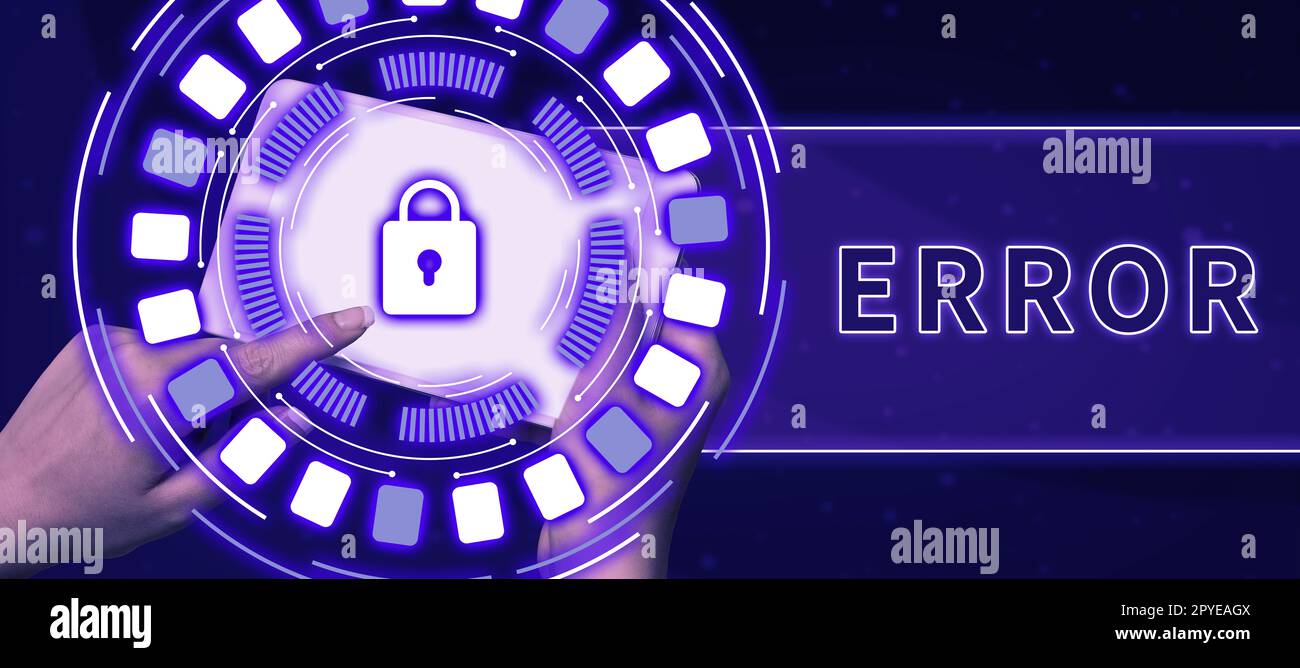 Text showing inspiration Error. Internet Concept mistake Condition of ...