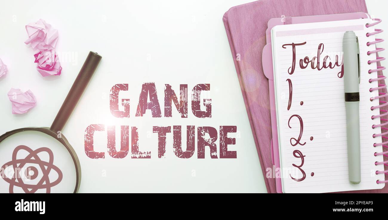 Conceptual caption Gang Culture. Concept meaning particular ...