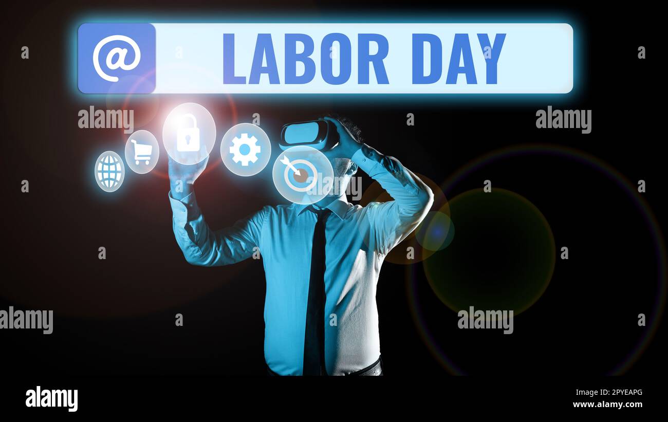 Sign displaying Labor Day. Business concept an annual holiday to ...