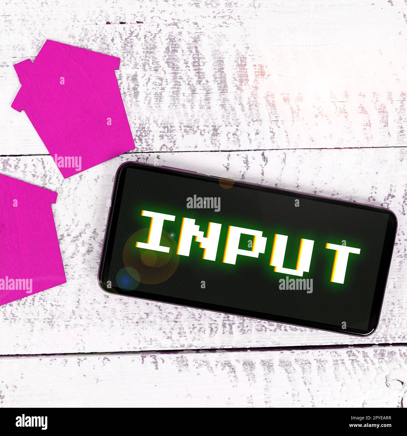 Handwriting text Input. Business concept place where device through ...