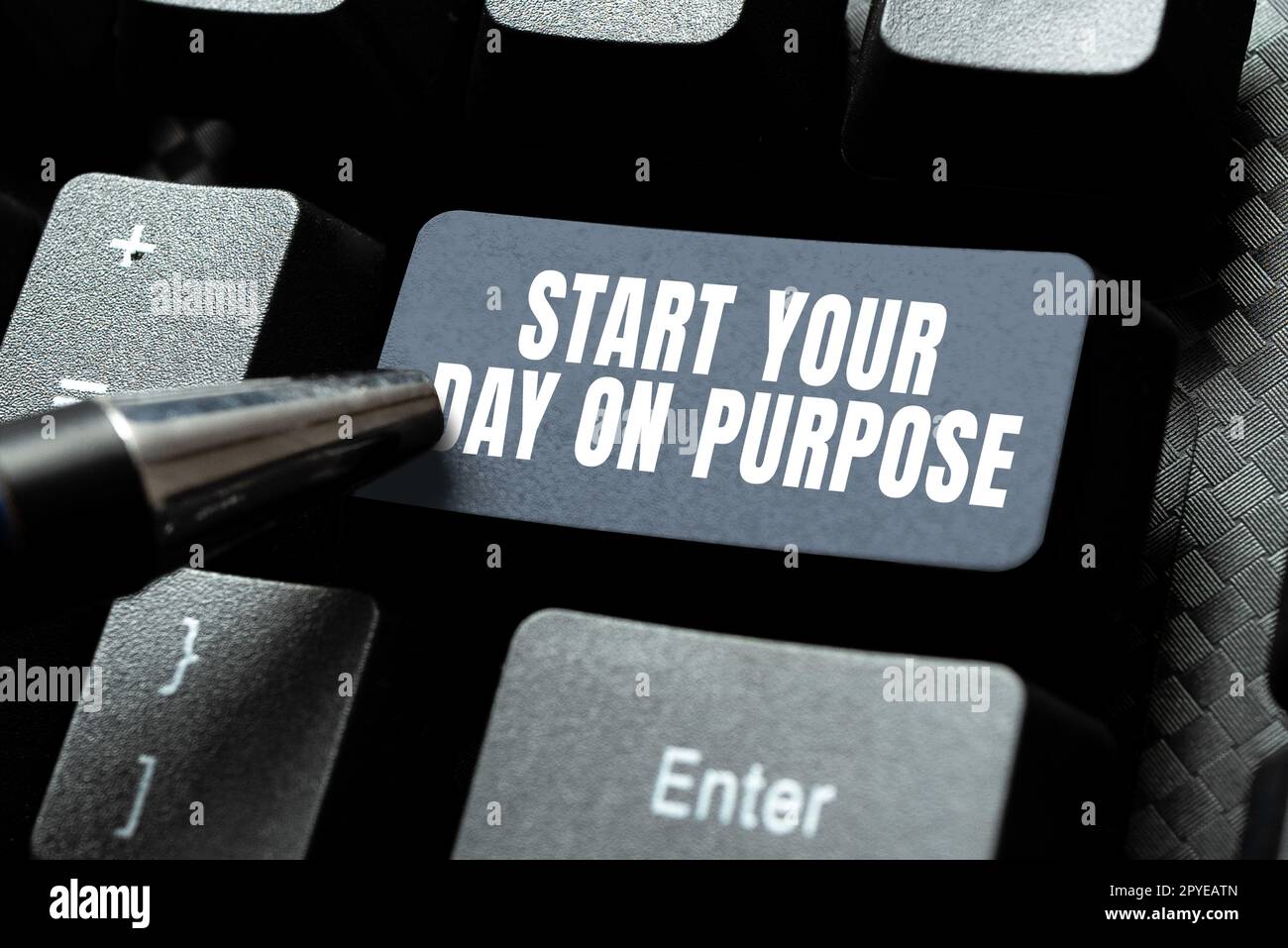 Text sign showing Start Your Day On Purpose. Word Written on Have clean ...