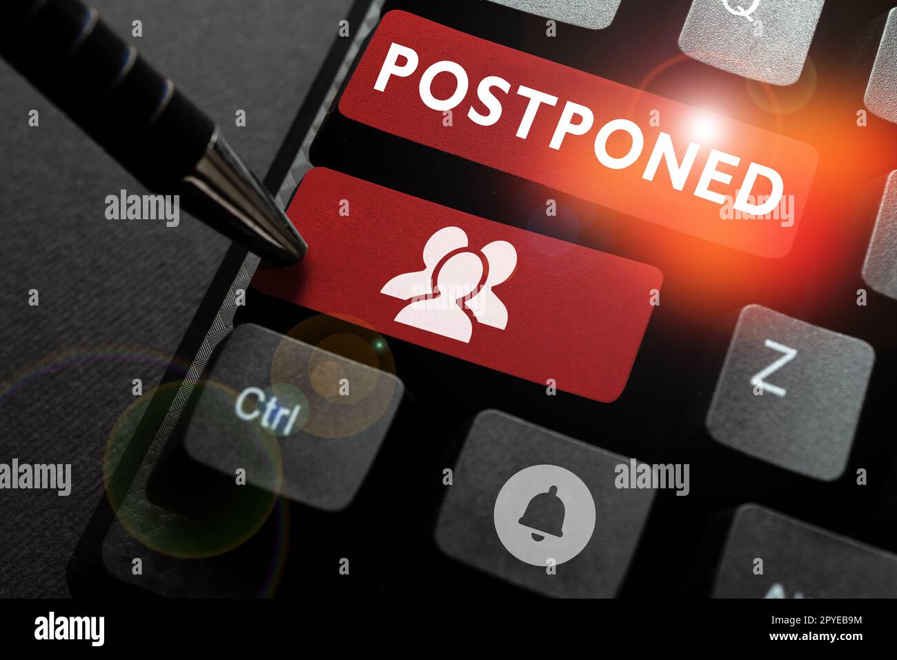 Writing displaying text Postponed. Business overview to place later in ...