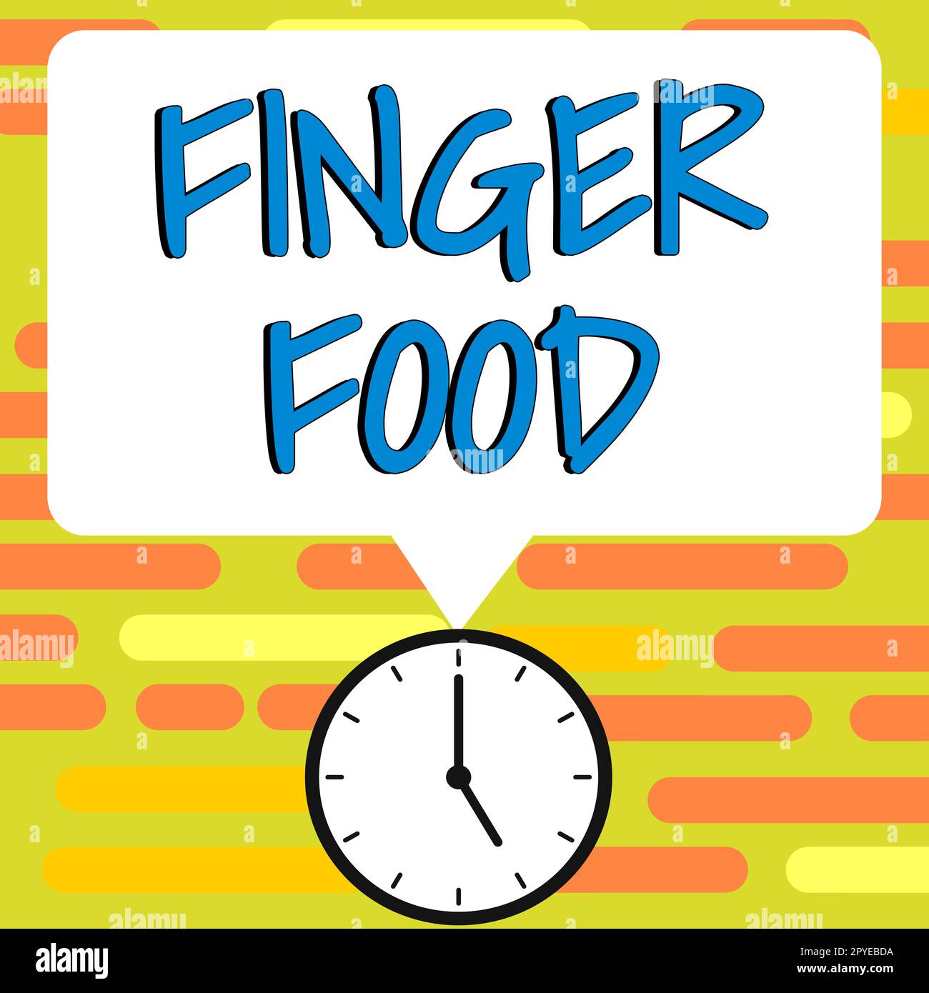 Sign displaying Finger Food. Word for products and digestives that is ...