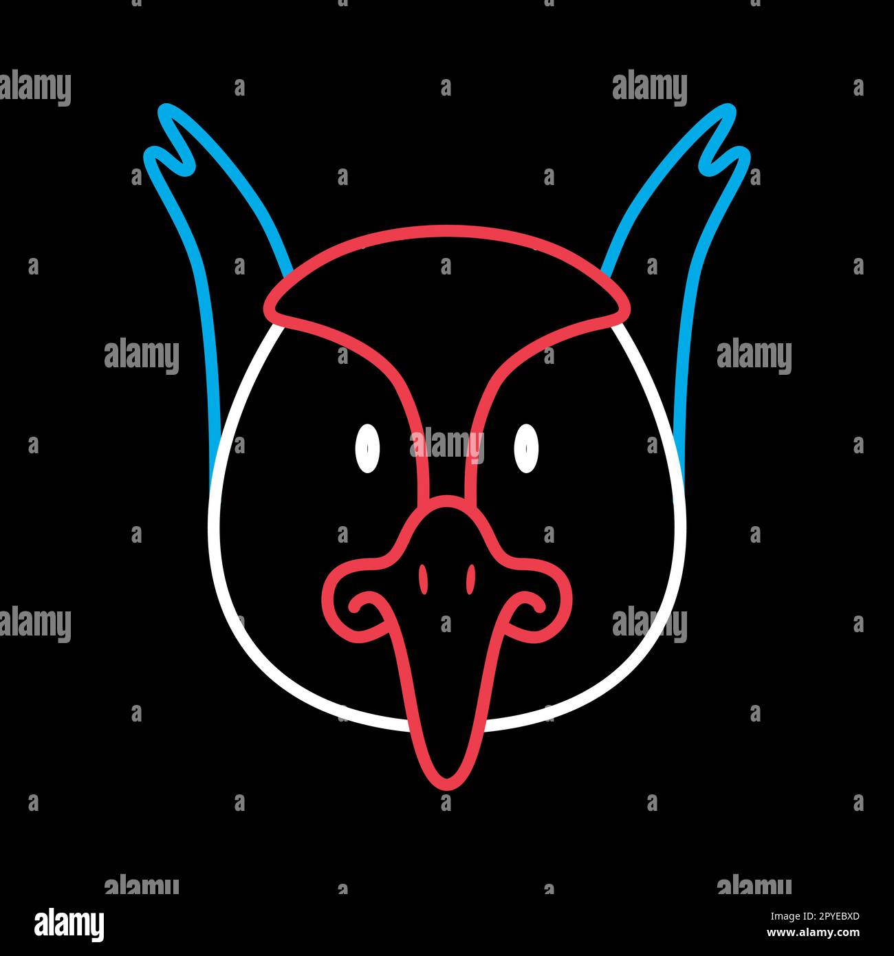 Pheasant on black background icon. Animal head vector. Agriculture sign ...