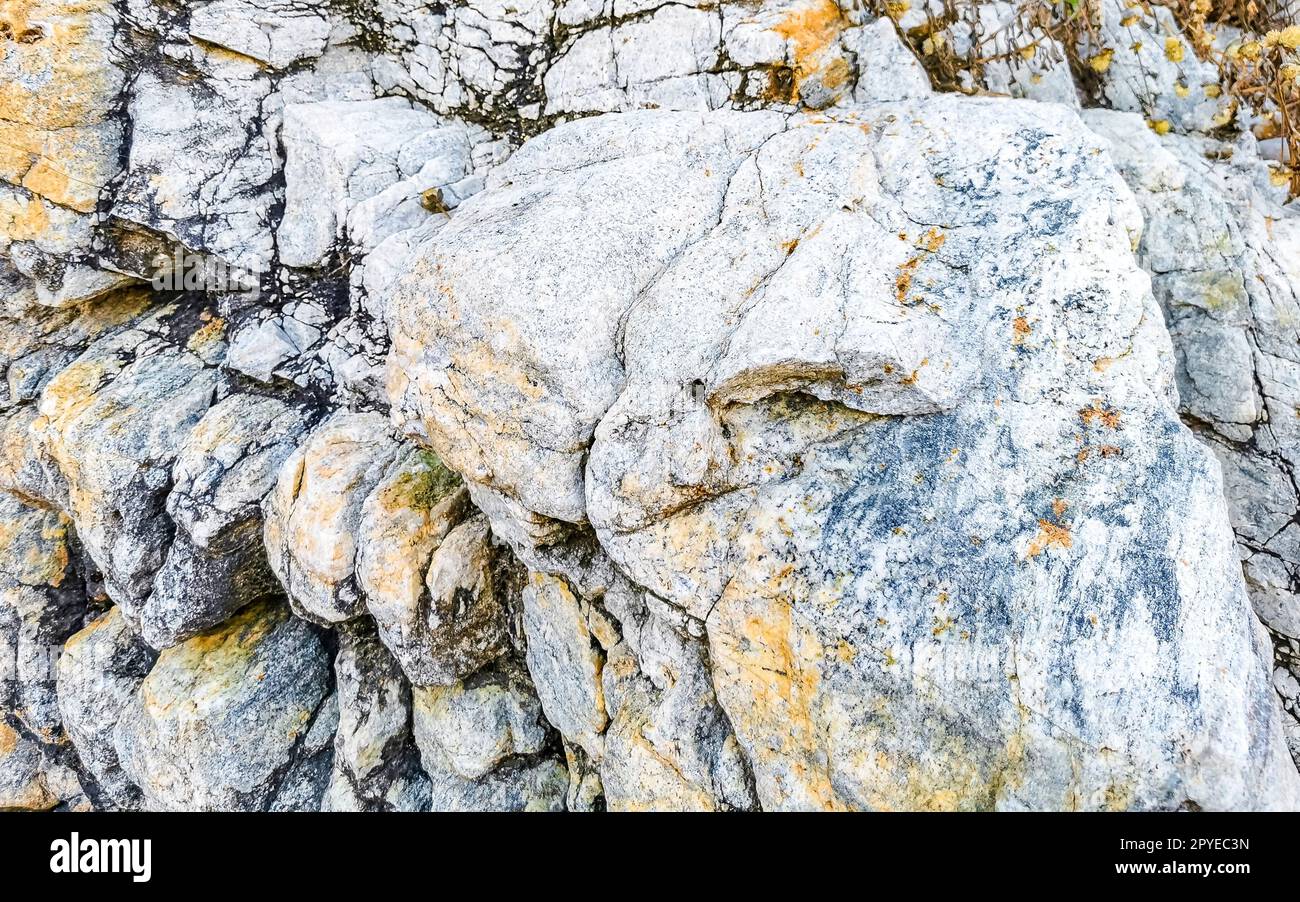 Beautiful rock cliff stone boulder texture pattern beach in Mexico ...