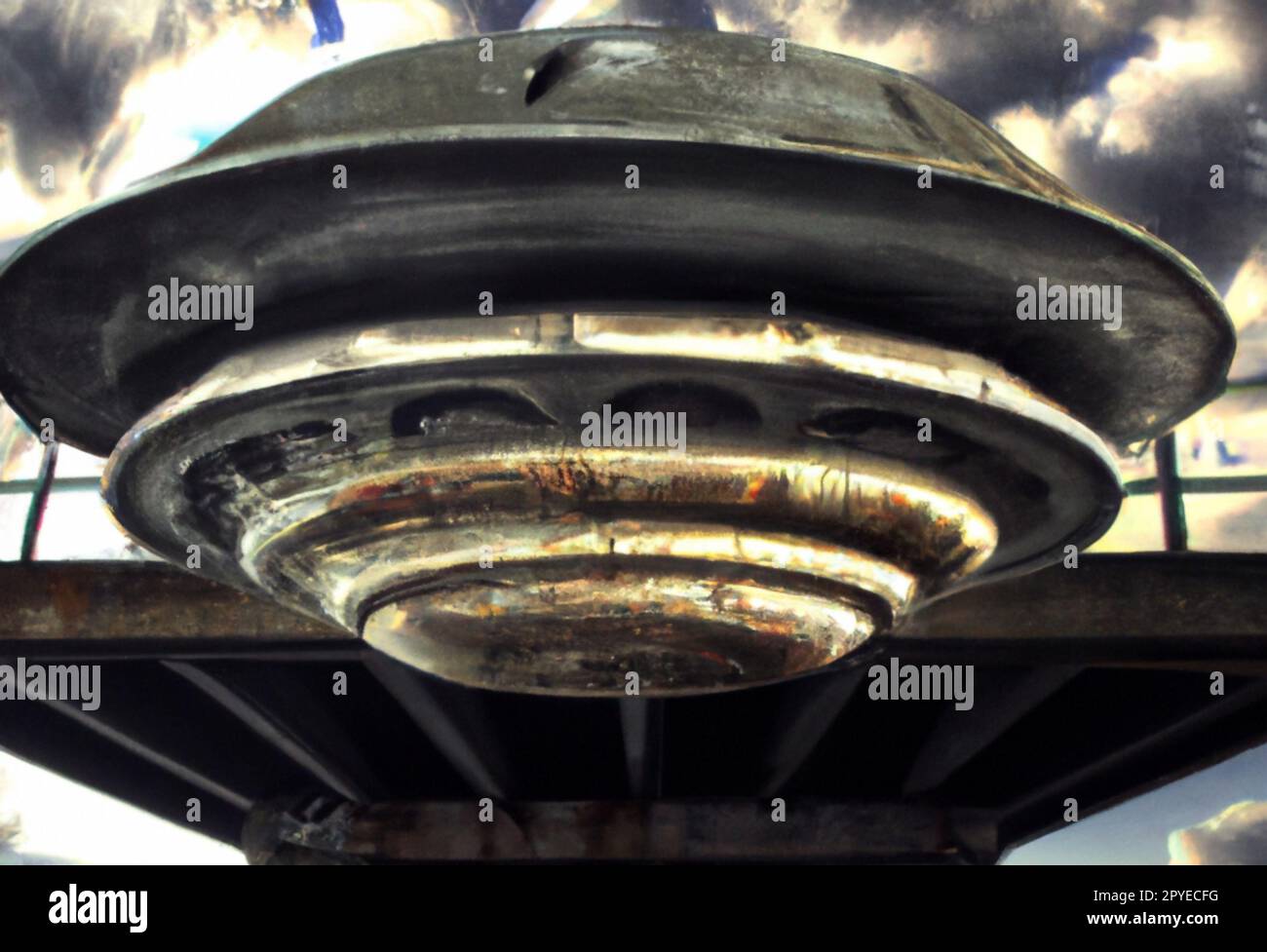 Unidentified flying object UFO. visually observable moving or ...