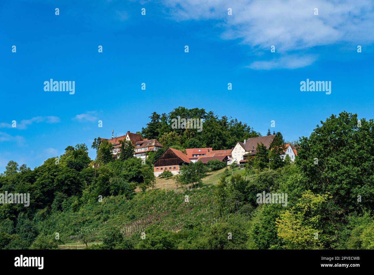 Little village in the middle of the German countryside Stock Photo - Alamy