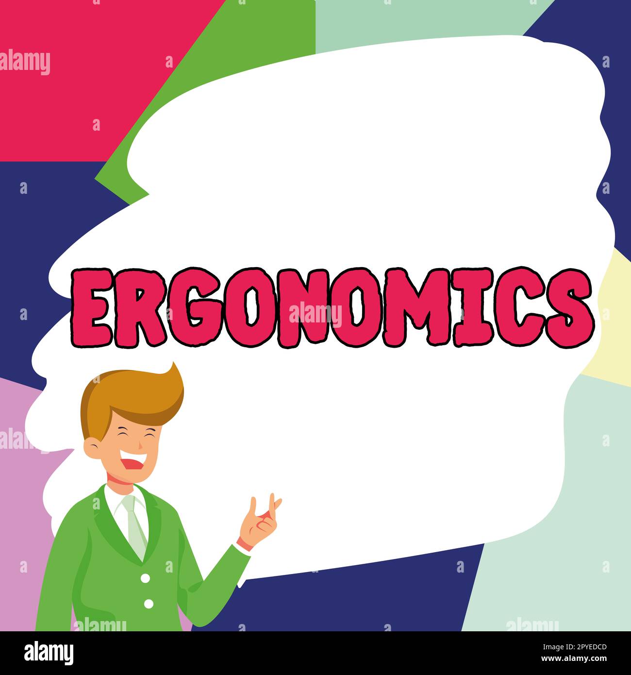 Hand writing sign Ergonomics, Business overview fitting or designing a ...