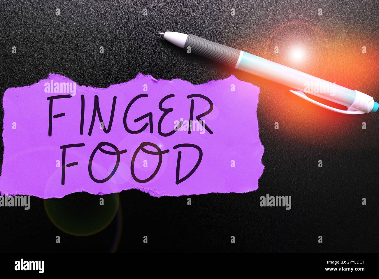 Writing displaying text Finger Food. Business concept products and ...