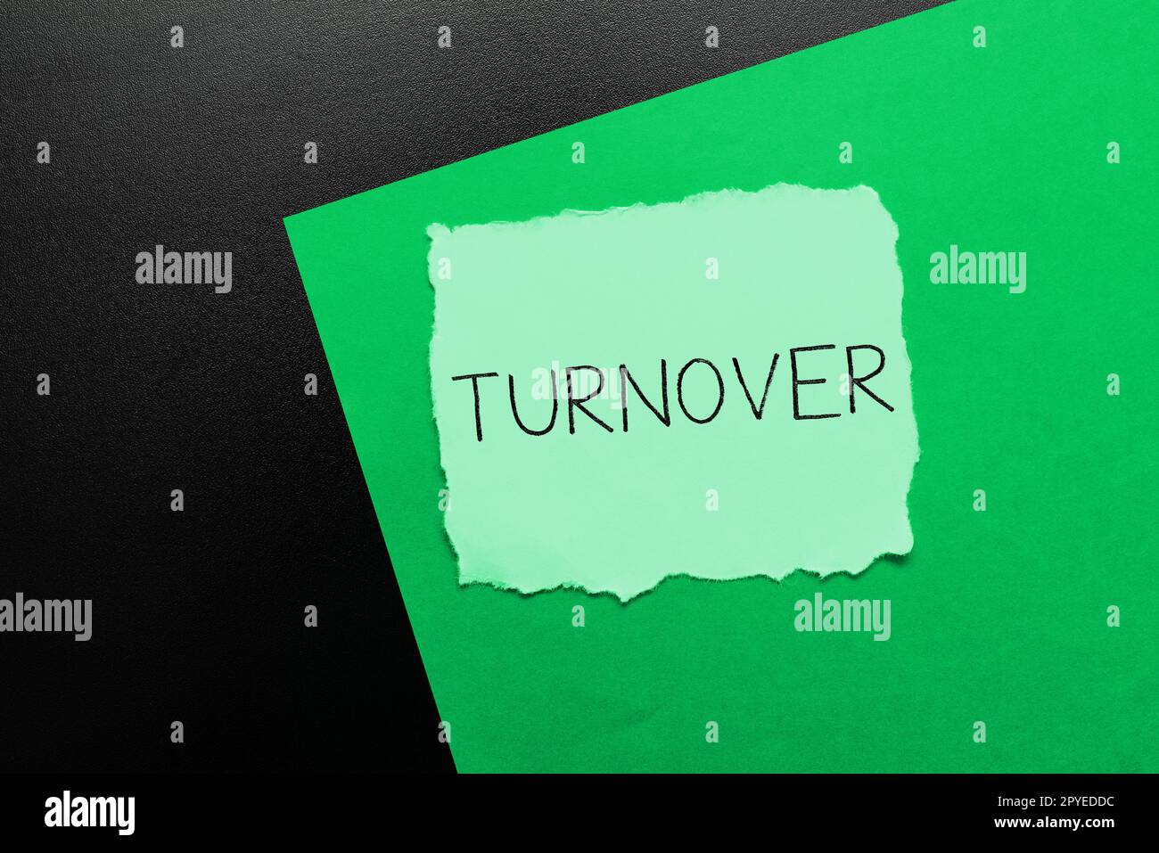 Conceptual caption Turnover. Business concept the percentage of workers ...