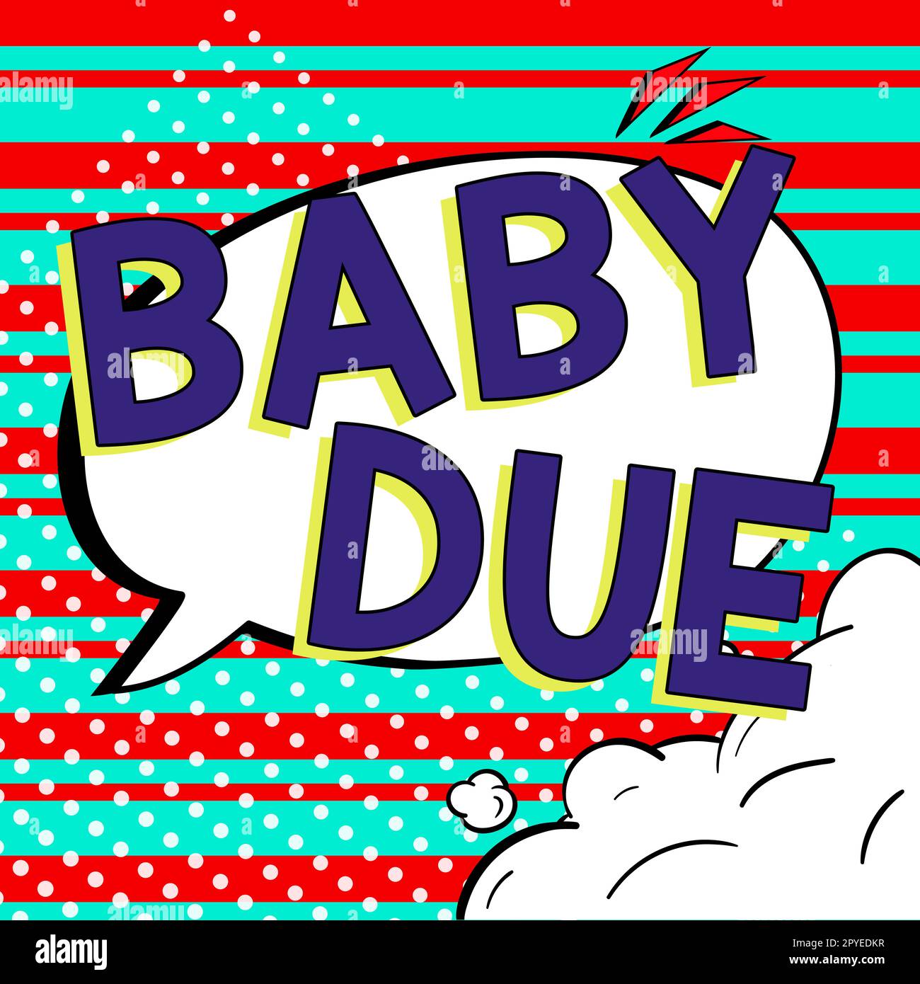 Conceptual caption Baby Due. Word for about to born Under engagement as ...