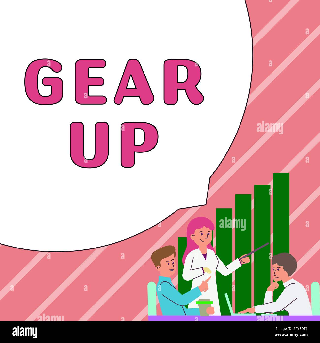 Text caption presenting Gear Up. Business idea Asking someone to put ...