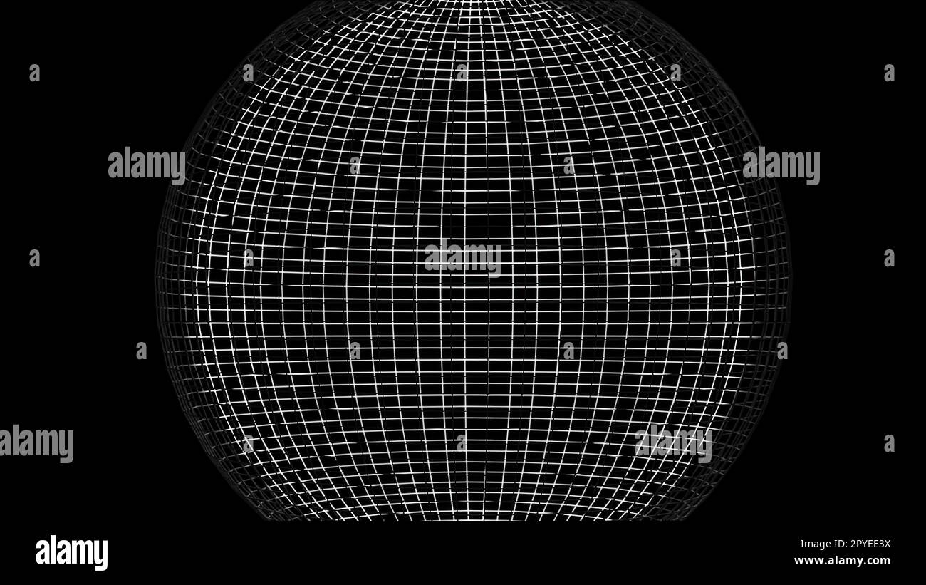 White wireframe sphere Stock Photo - Alamy