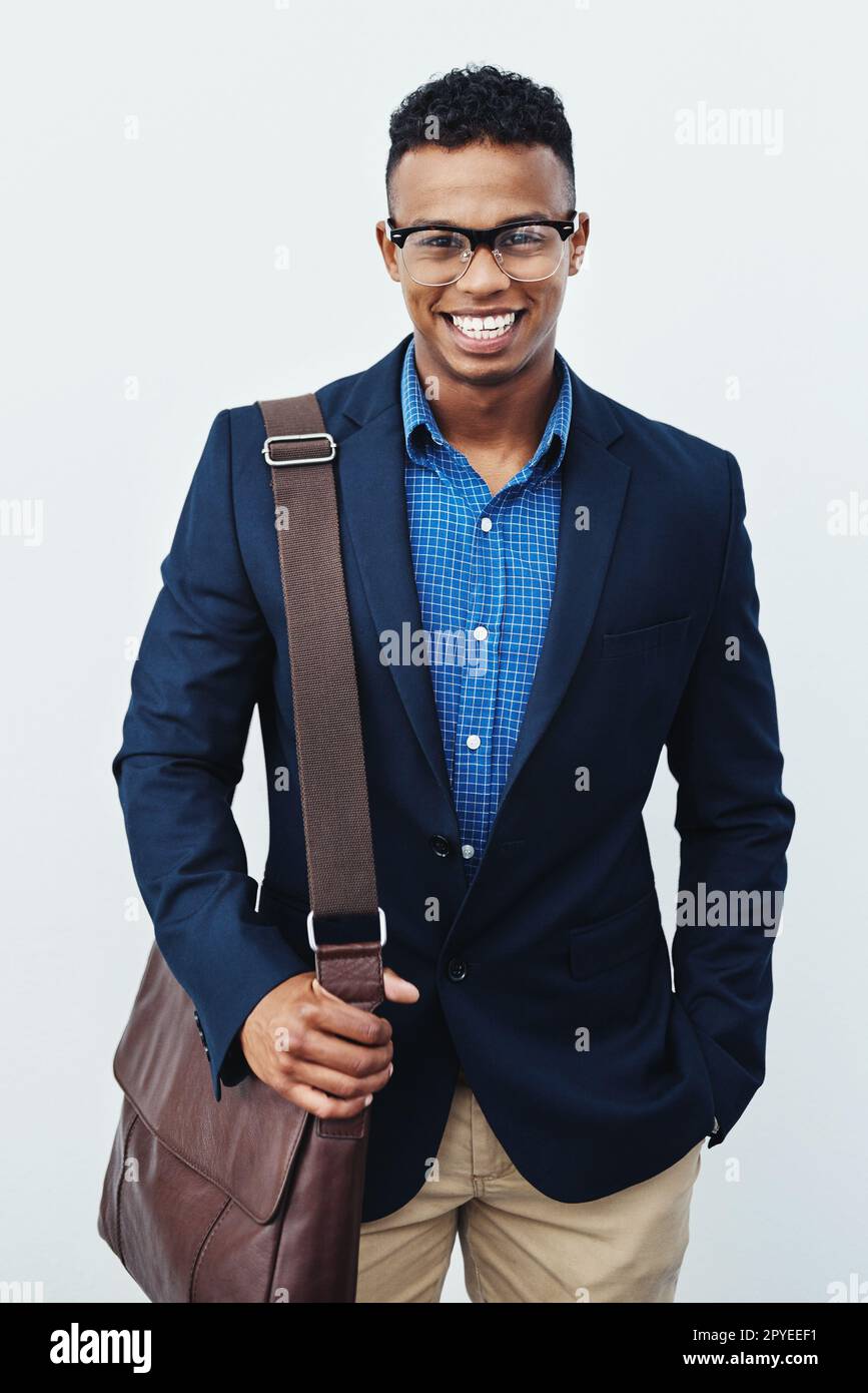 Ready to hit the ground running. Studio portrait of a young creative ...