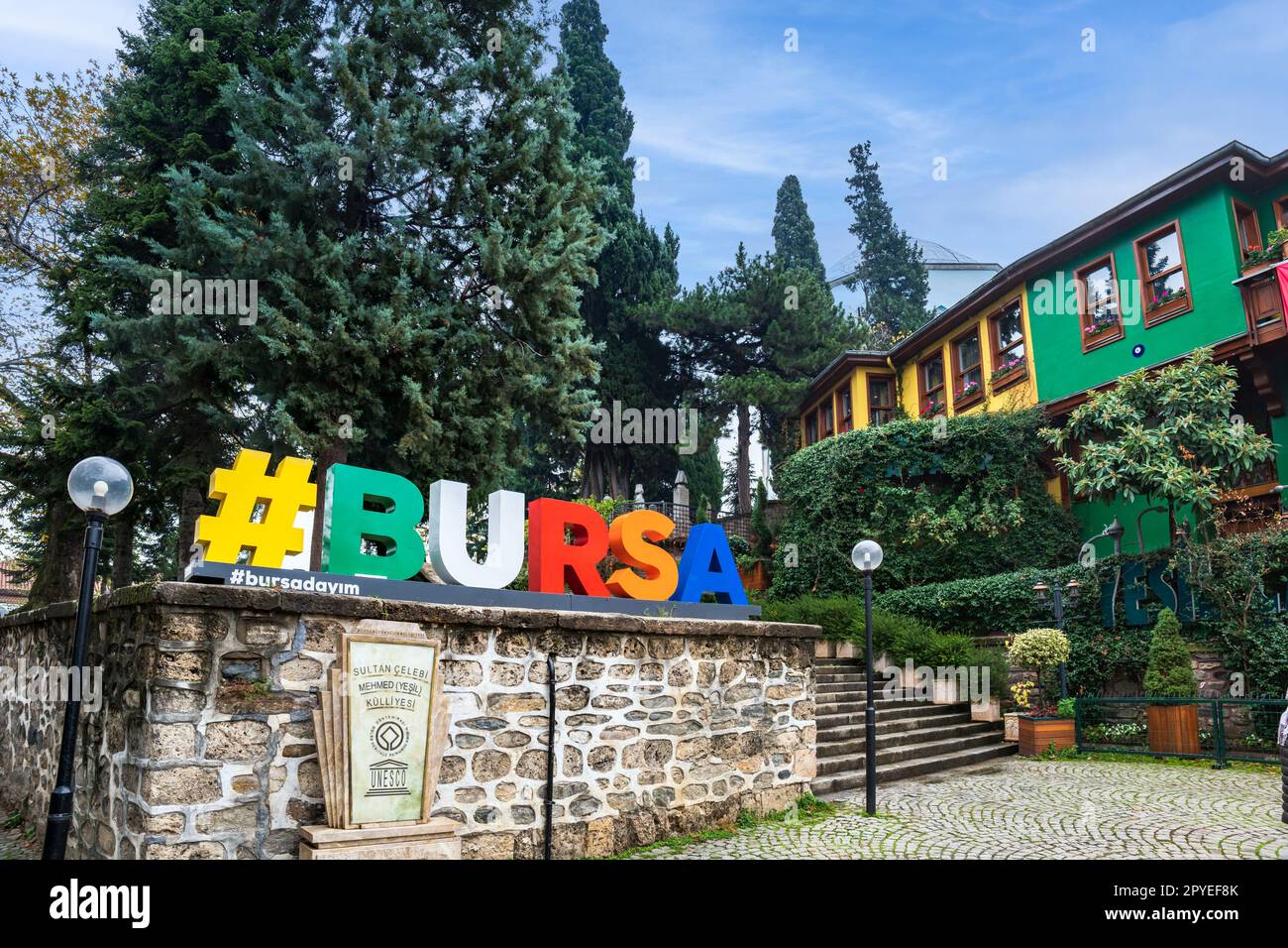 Bursa monument for toBursa monument for tourists at UNESCO Green Tomb ...