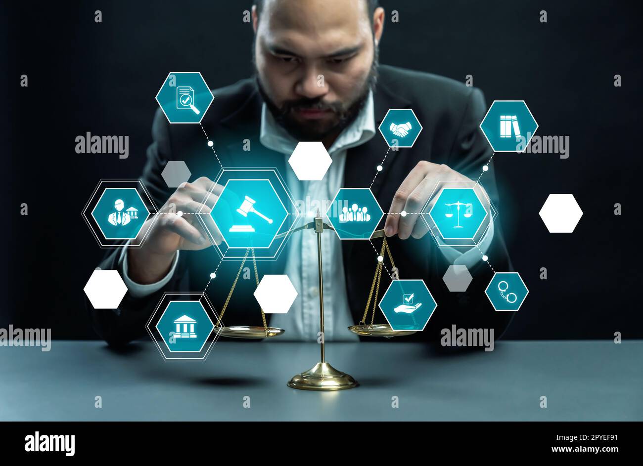 Digital law scale hi-res stock photography and images - Alamy