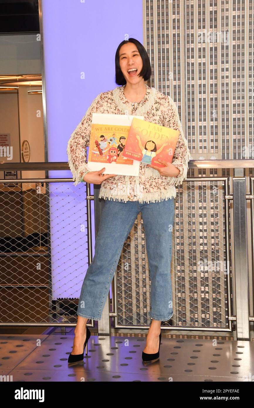 New York, USA. 03rd May, 2023. Eva Chen visiting the Empire State ...